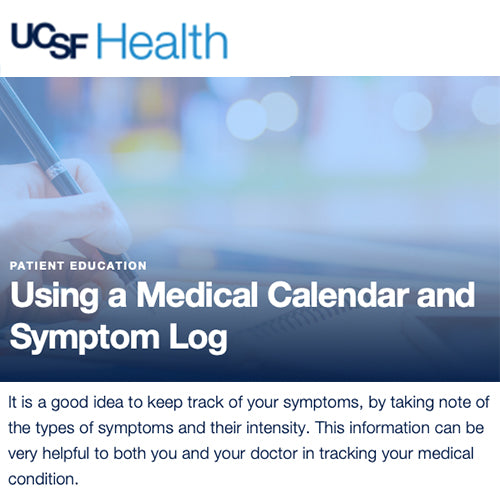 UCSF says good idea to keep track of symptoms – The Symptom Sleuth ...